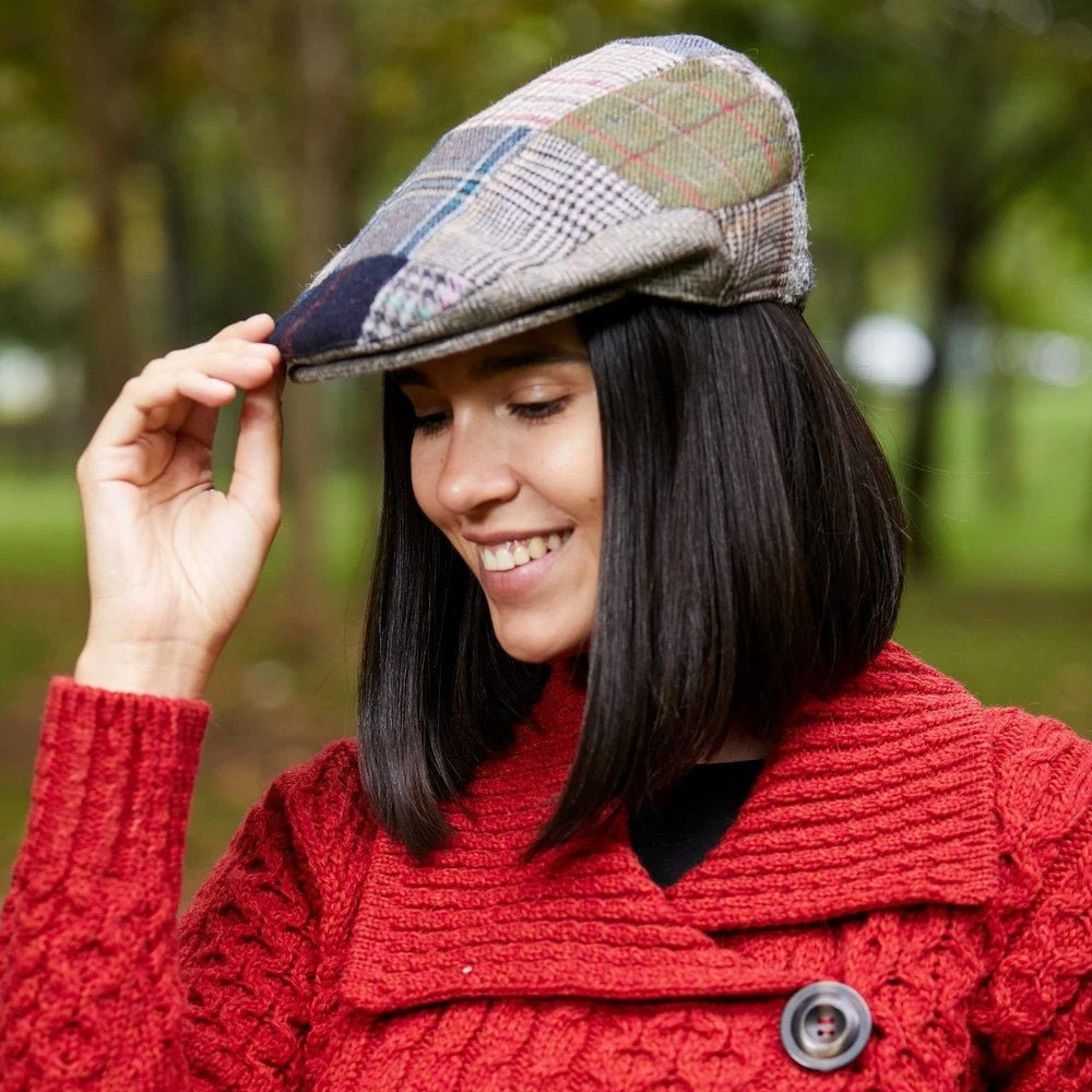 Irish - Donegal Tweed Patch Flat Cap – Irish Tweed Store